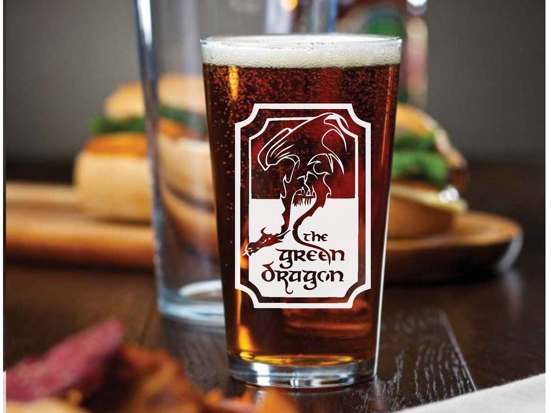 The Lord of the Rings Gifts | Personal Beer Glasses | Green Dragon ...