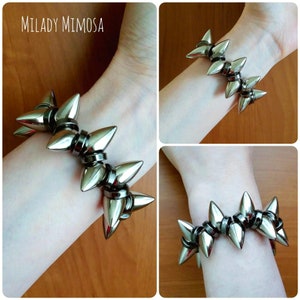 Punk Spike Goth Bracelet, Gothic Silver Spiked Jewelry, Unisex Punk ...