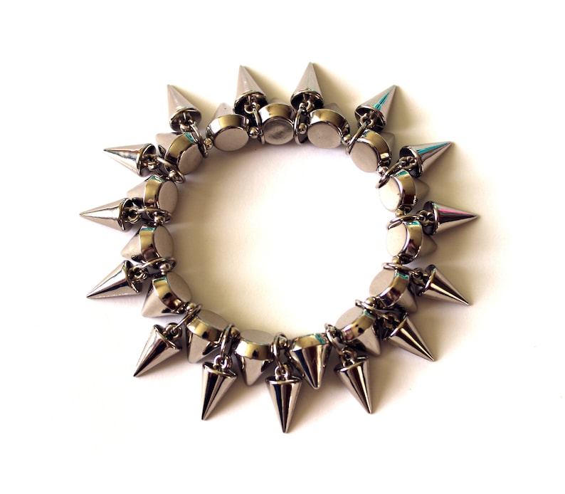 Punk Spike Bracelet Goth Stud Bracelet Silver Spike - Etsy