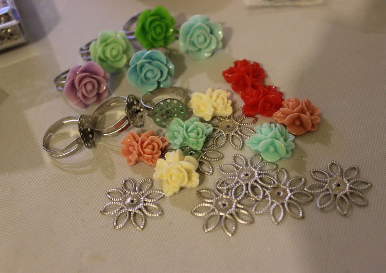 Flower Ring Rose Ring Romantic Ring Adjustable Ring Teen | Etsy