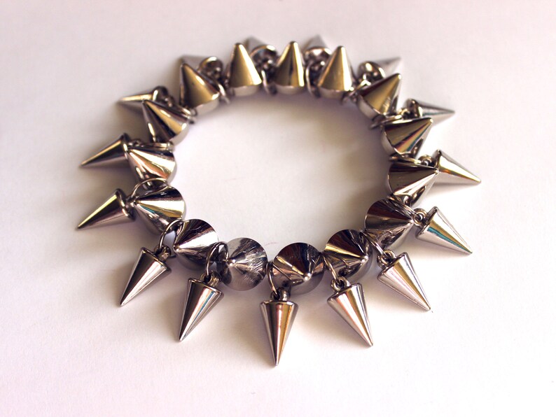 Punk Spike Bracelet Goth Stud Bracelet Silver Spike - Etsy