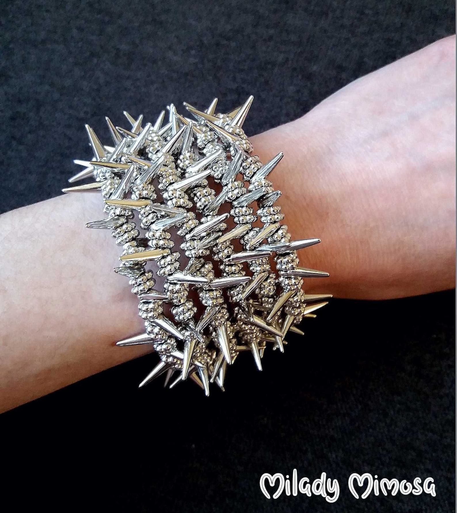 Spike Barb Wire Bracelet, Punk Rock Bracelet, Spike Cuff, Woman Gothic ...