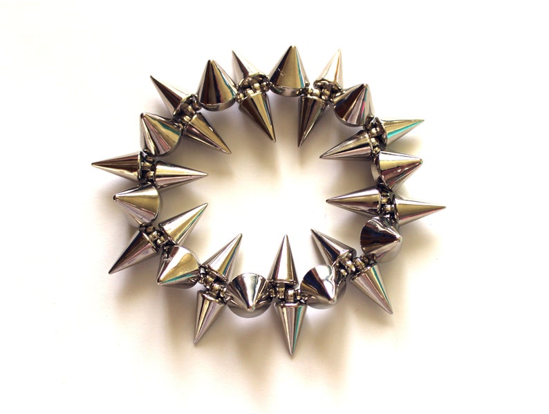 Silver Spike Bracelet Punk Spike Bracelet Punk Rock - Etsy