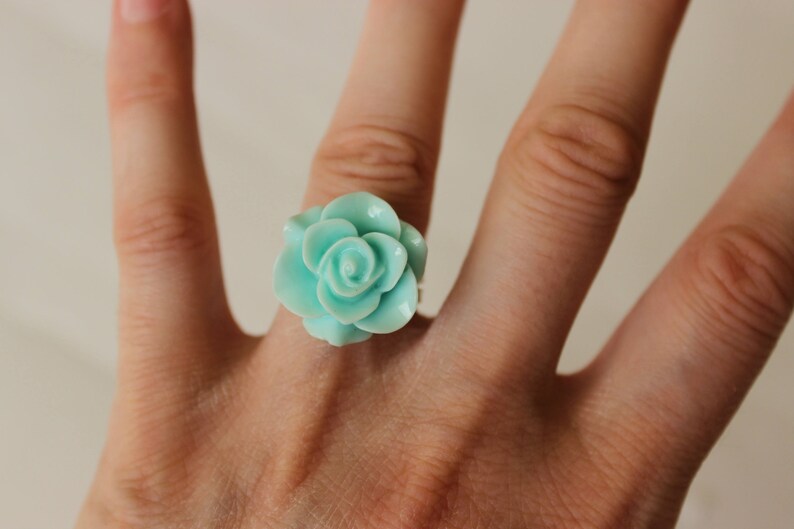 Flower Ring Rose Ring Romantic Ring Adjustable Ring Teen | Etsy