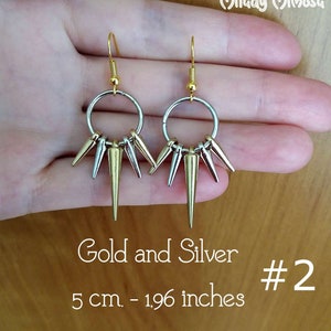 Spike Punk Rock Earrings, Woman Gothic Punk Earrings, Grunge Rocker ...