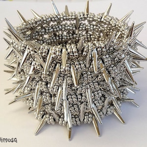 Spike Barb Wire Bracelet, Punk Rock Bracelet, Spike Cuff, Woman Gothic ...