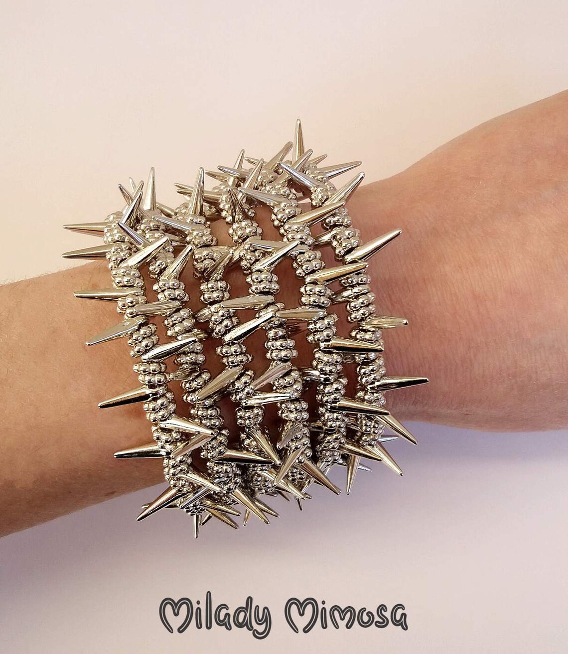 Spike Barb Wire Bracelet, Punk Rock Bracelet, Spike Cuff, Woman Gothic ...