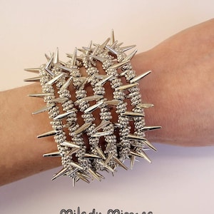 Spike Barb Wire Bracelet, Punk Rock Bracelet, Spike Cuff, Woman Gothic ...