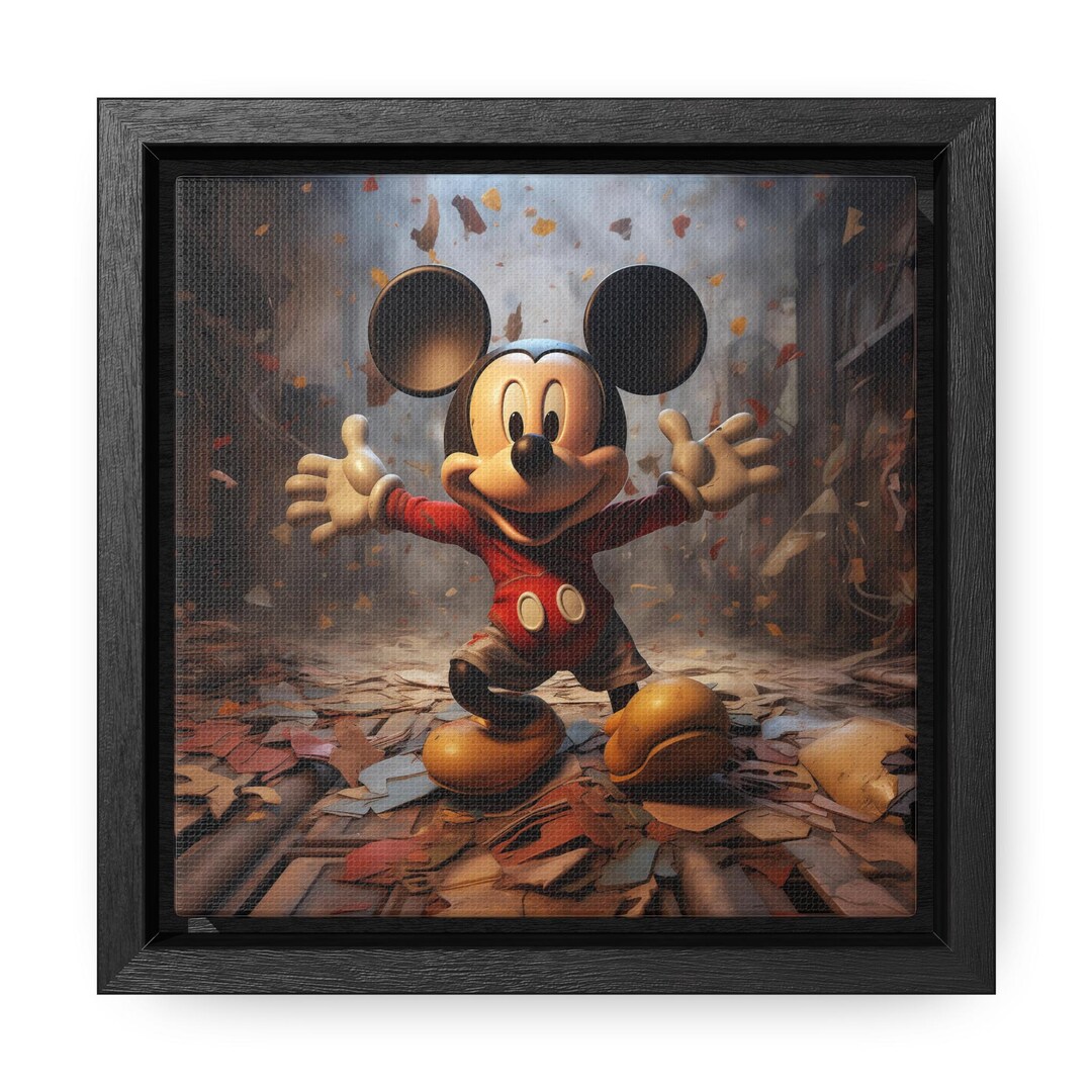 Hyper Realistic Mickey Mouse Gallery Canvas Wraps, Square Frame - Etsy