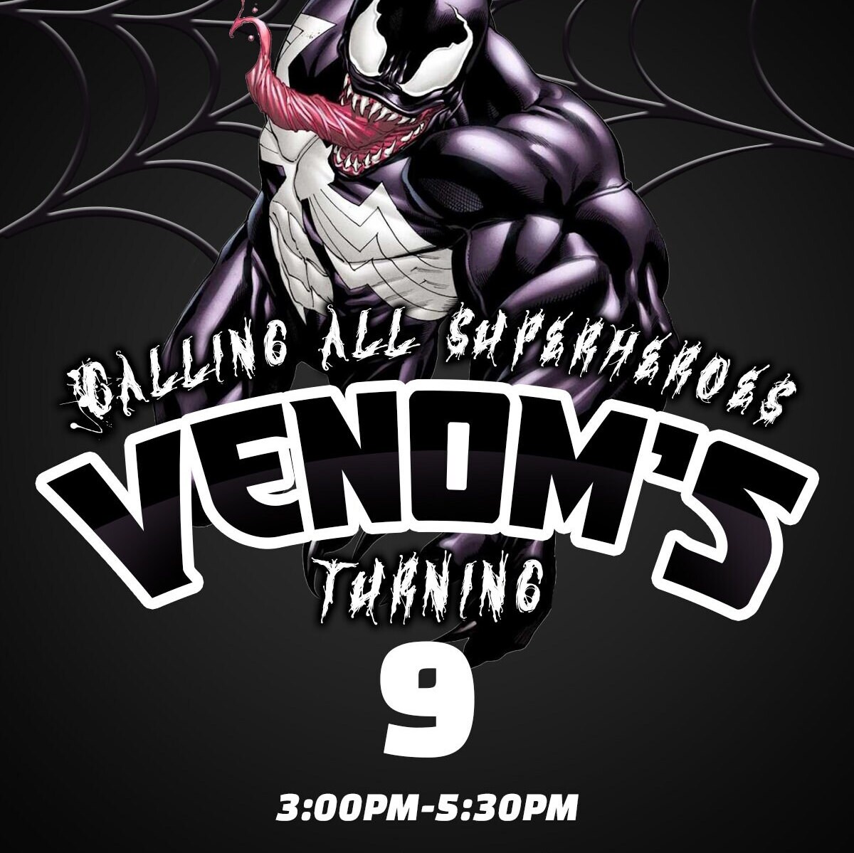 Venom Editable Birthday Invitation Template/card Invitation Spiderman ...