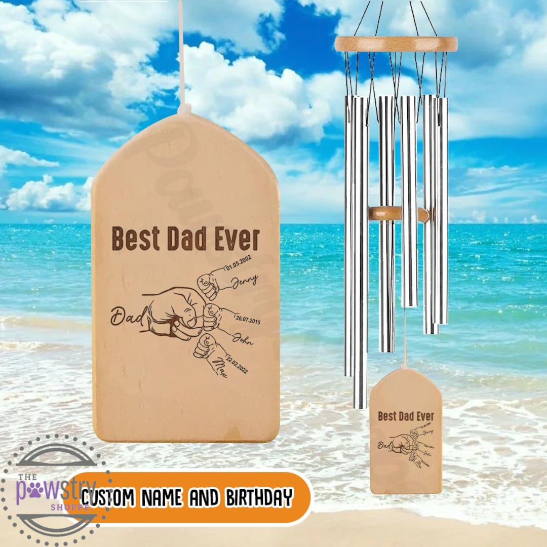 Personalized Dad Wind Chime Father's Day Wind Chime Dad - Etsy