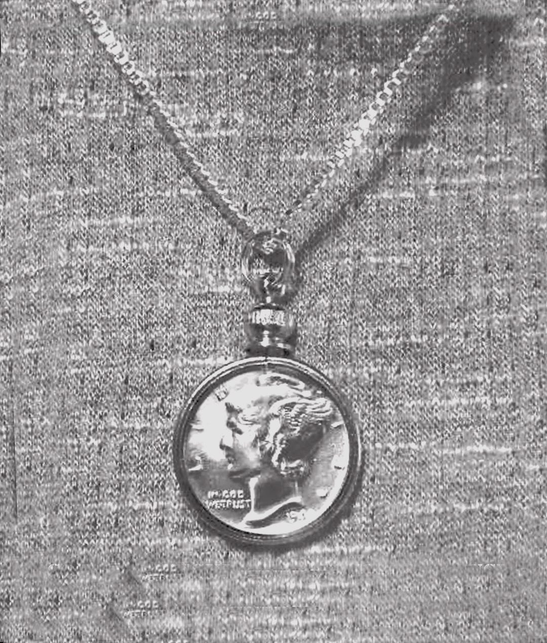 Mercury Dime Coin Necklace, Bezel Set, Sterling Silver Plated Chain - Etsy