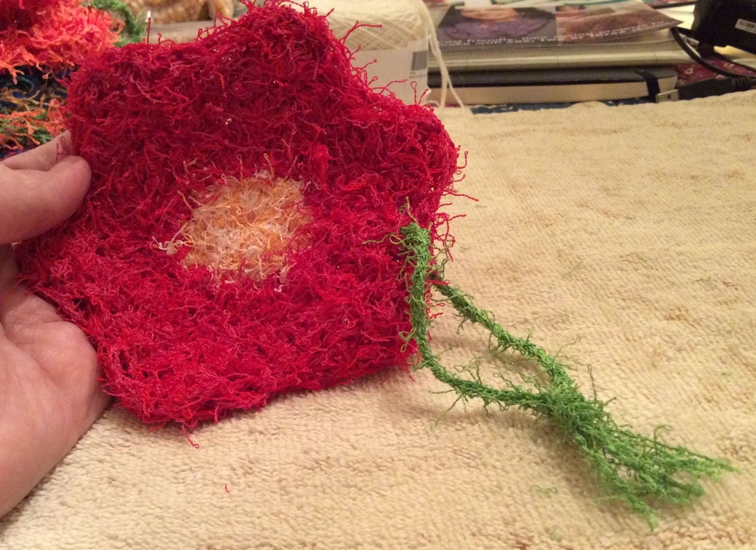 Crochet Flower Scrubby Pattern - Etsy
