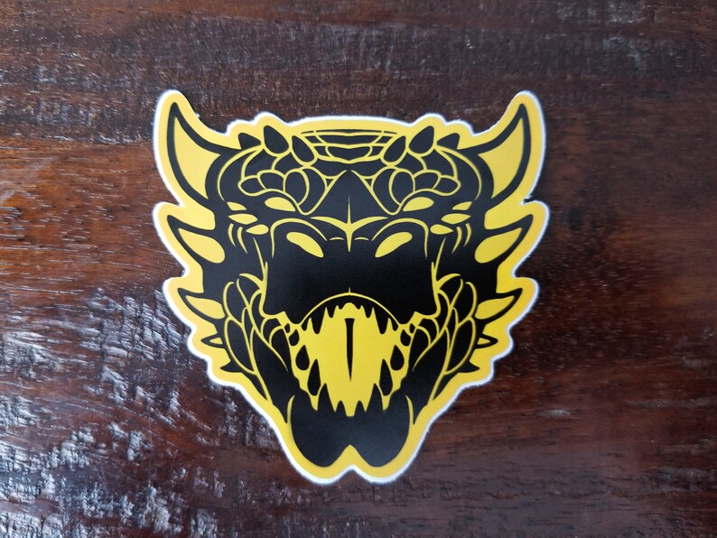 Dragon Head Sticker - Etsy