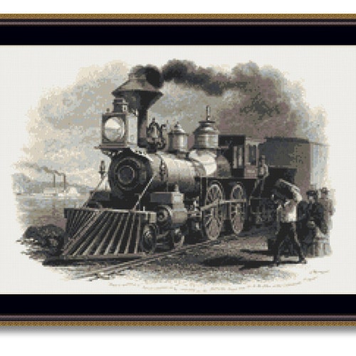 Steam Train Cross Stitch Pattern PDF Printable Counted Cross - Etsy UK