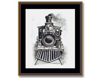 Cross Stitch Train | Etsy