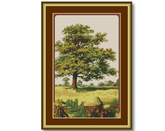 Oak Tree Cross Stitch Pattern - Etsy
