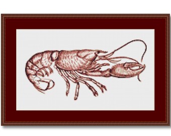 Lobster Cross Stitch Pattern - Etsy