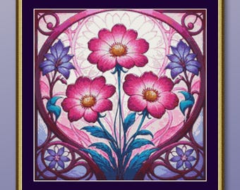 Counted Cross Stitch Pattern - Filigree (medallion) - Instant Digital ...