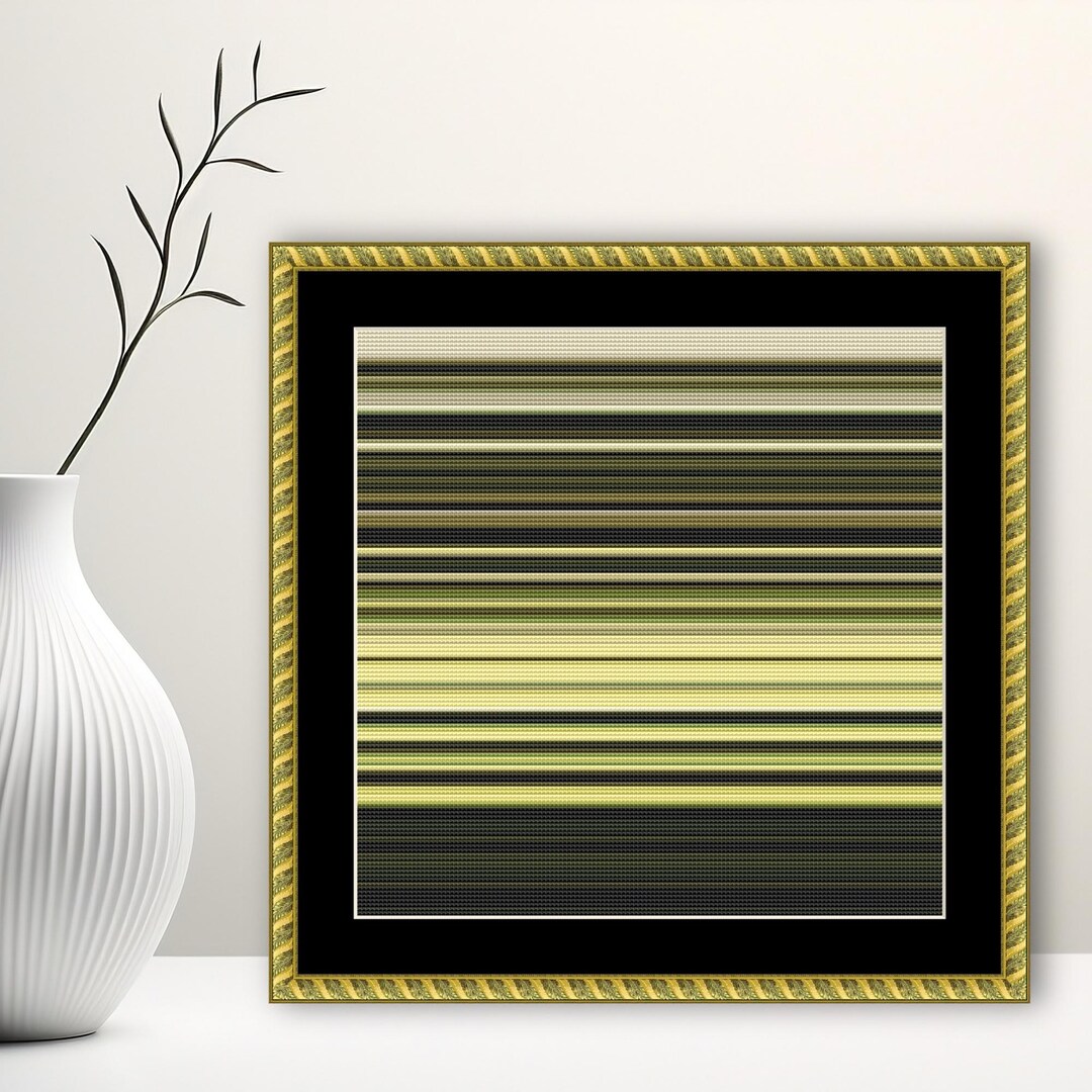 Horizontal Geometric Stripes Cross Stitch Pattern, Instant Digital ...