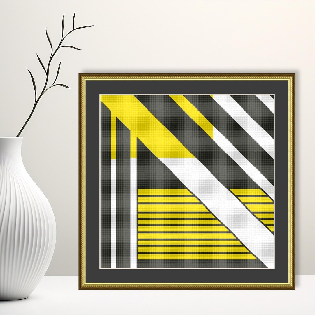 DOLLAR DAZE Geometric Cross Stitch Pattern, Instant Digital Download ...