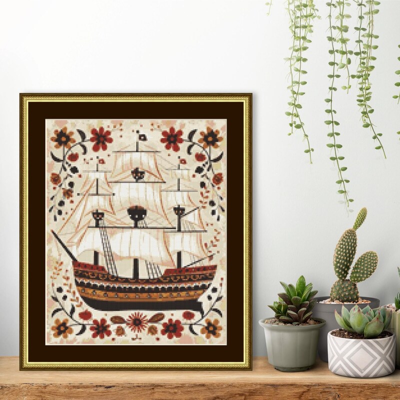 Folk Art Cross Stitch - Etsy