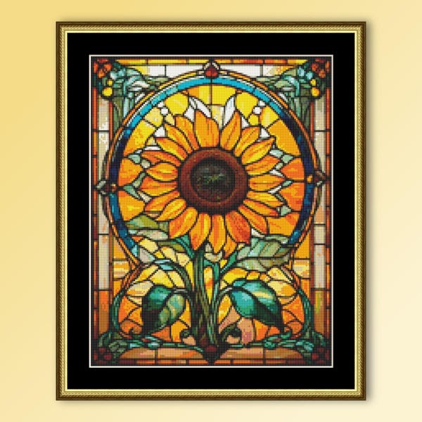 Stained Glass Cross Stitch Pattern - Etsy