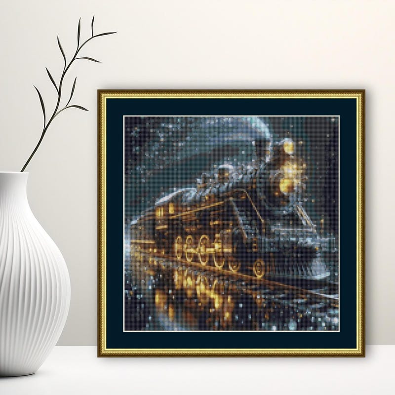Train Cross Stitch - Etsy