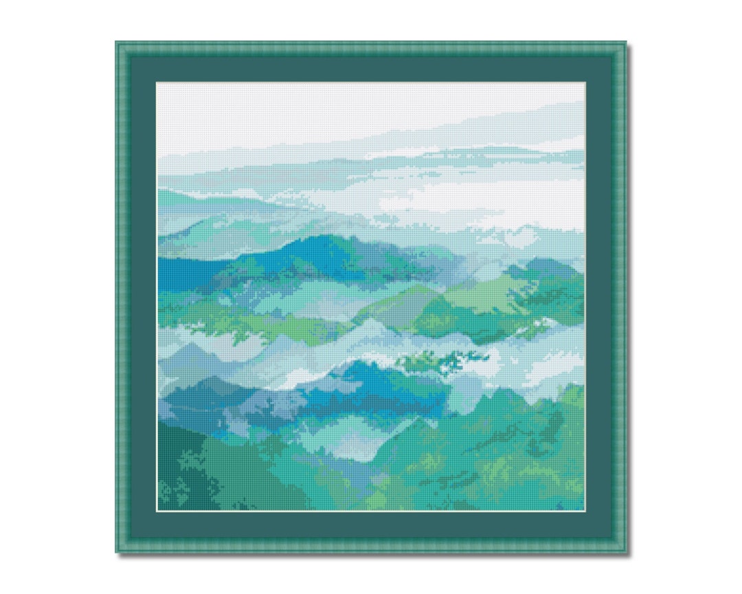 ABSTRACT MOUNTAINS Cross Stitch Pattern Instant Download - Etsy Canada