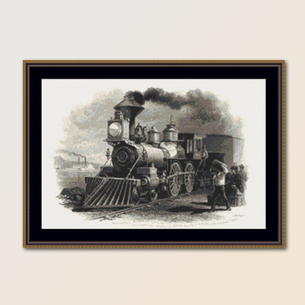 Train Cross Stitch - Etsy