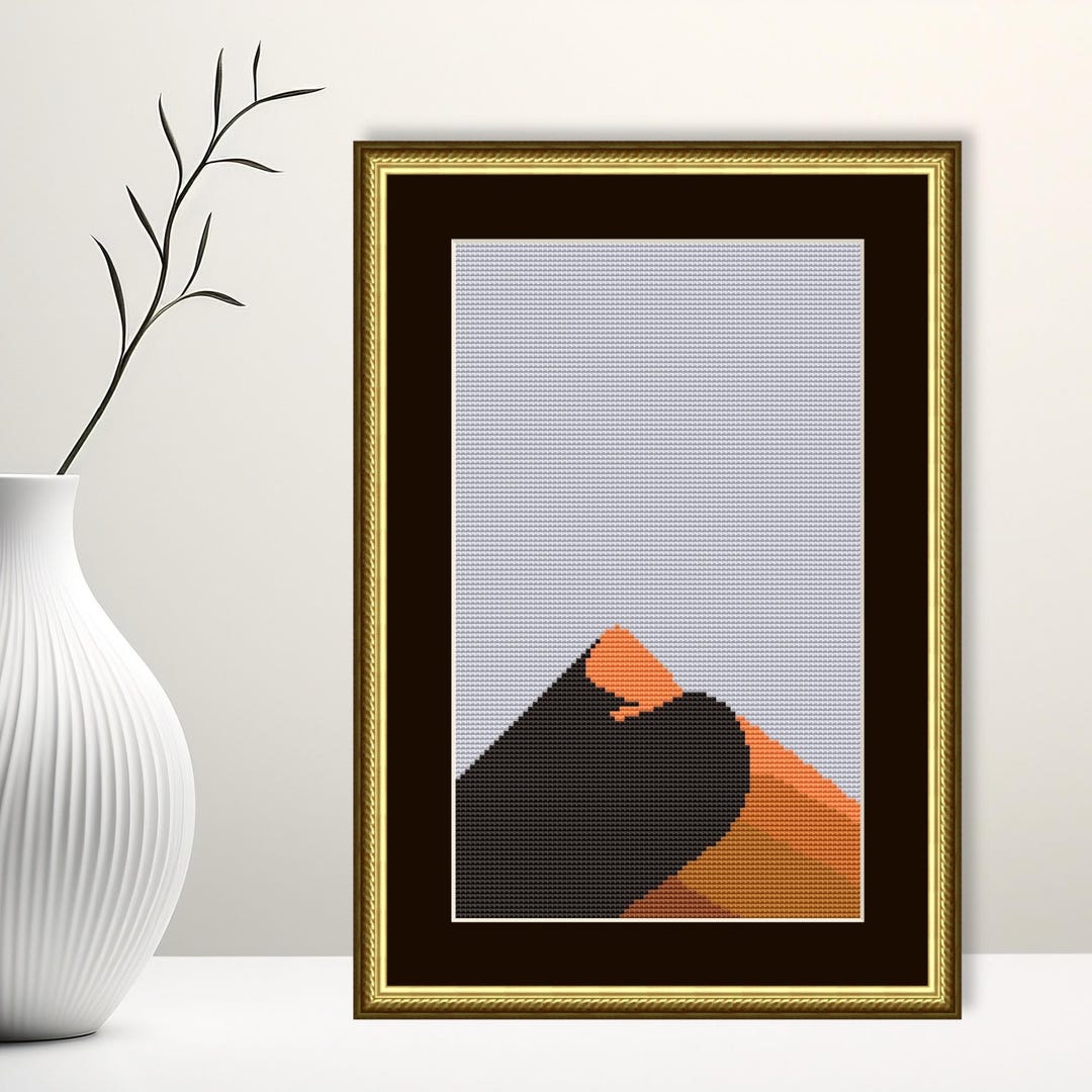 Abstract Mountain Cross Stitch Pattern, Instant Digital Download ...