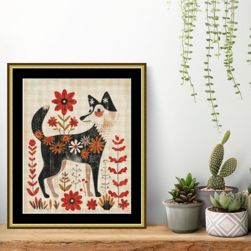 Folk Art Cross Stitch - Etsy