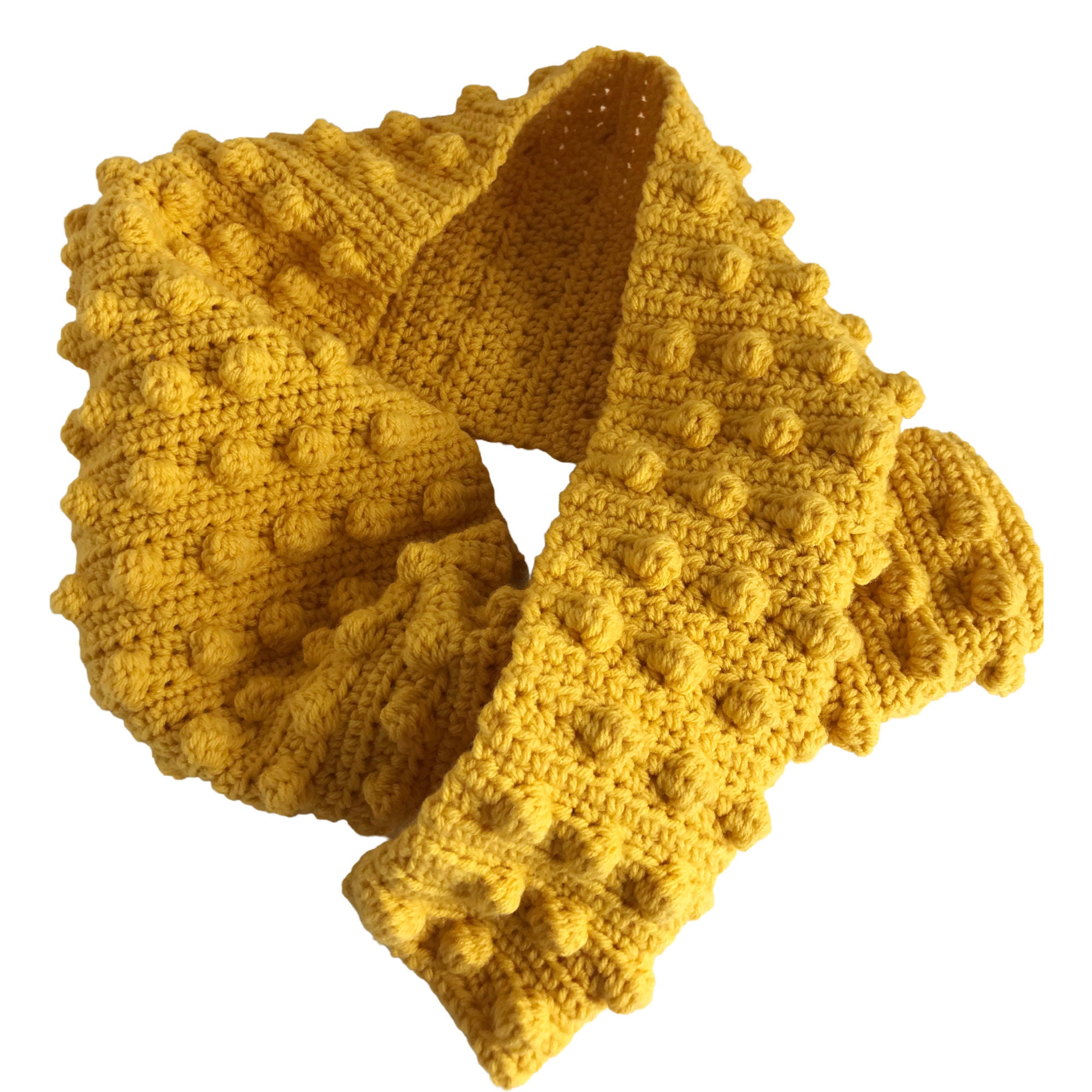 Crochet Bobble Scarf Pattern - Etsy
