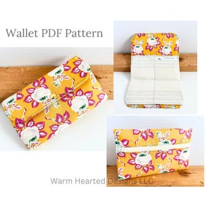Snap Wallet Sewing Pattern PDF | Beginner Wallet Tutorial | DIY Fabric ...