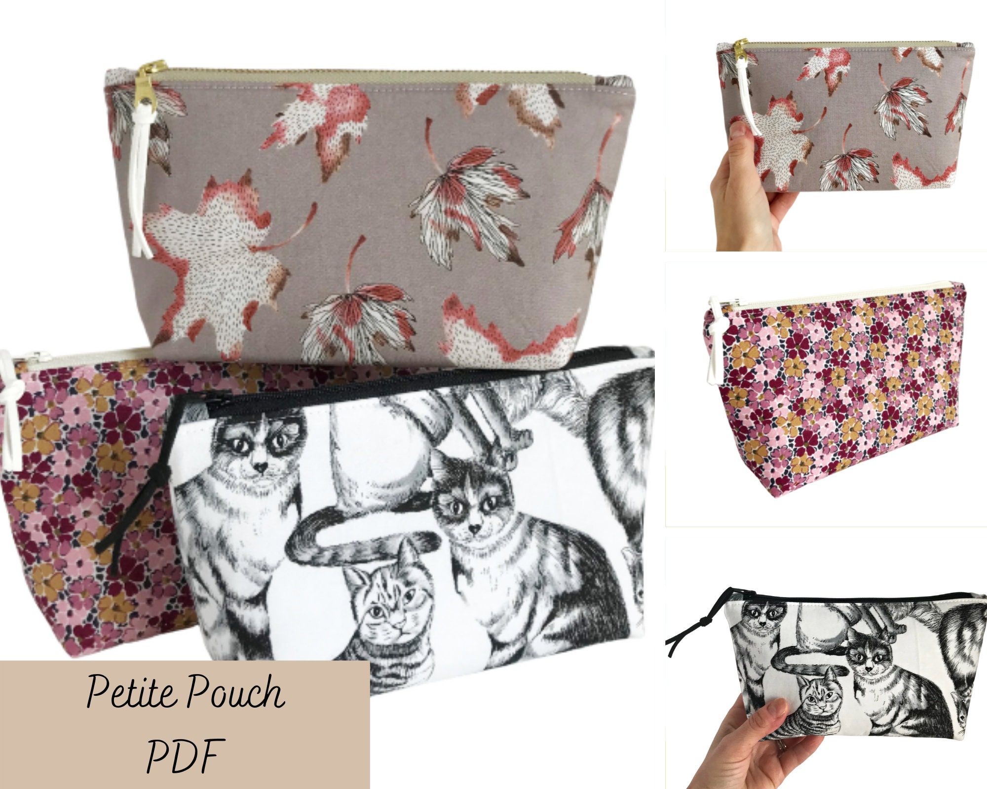 Bag Pattern Sewing Pdf//easy Sewing Pattern//zipper Pouch - Etsy