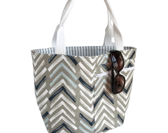 Tote Bag With Pockets Beach Tote Project Bag Travel Tote - Etsy