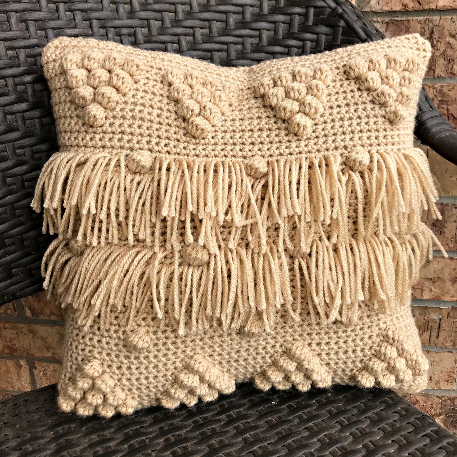 Crochet Pillow Pattern//boho Pillow Pattern//crochet PDF - Etsy