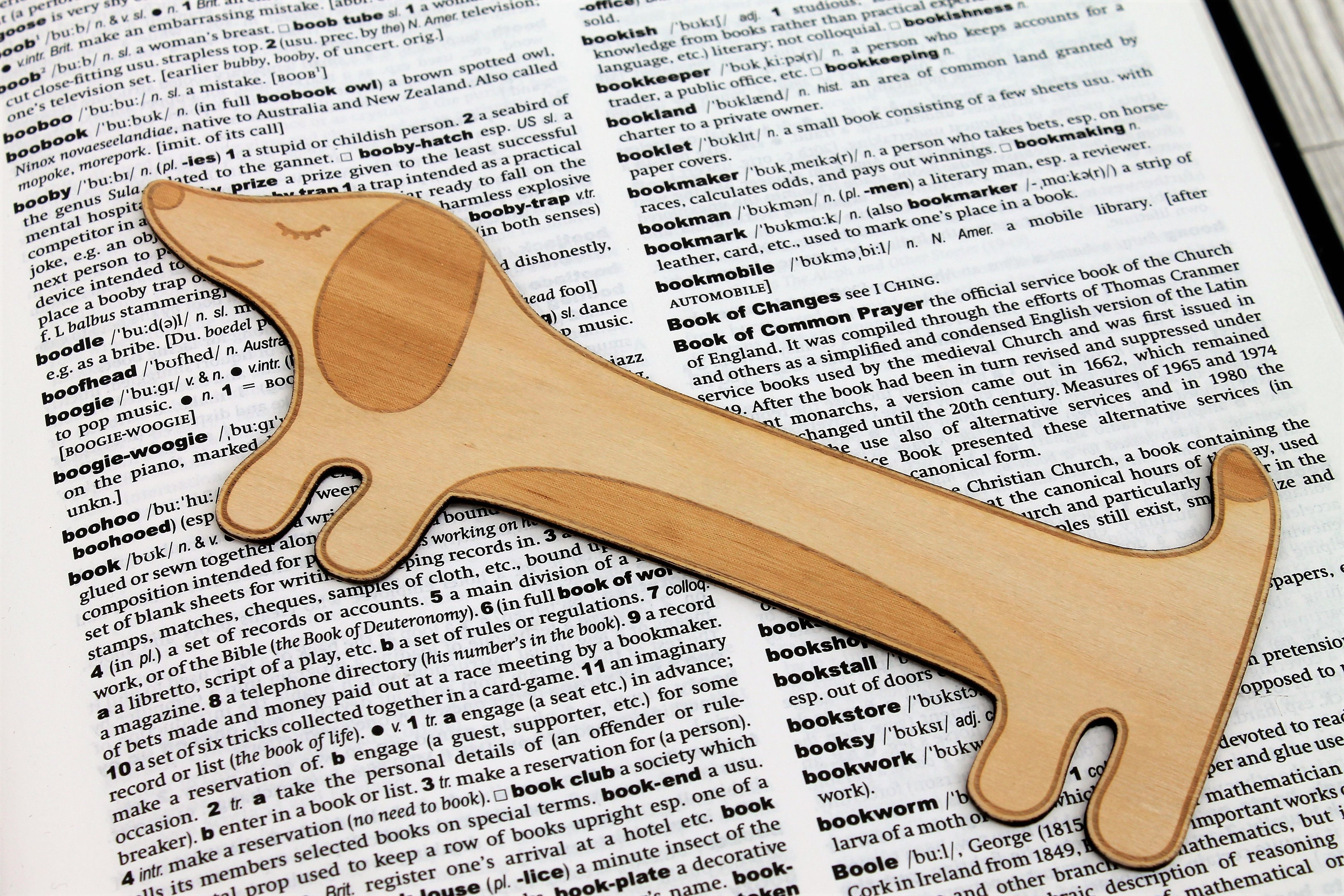 Wooden Dachshund Sausage Dog Bookmark Engraved Personalised | Etsy