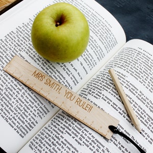 Customised Teacher Gift You Rule Custom Ruler Bookmark - Etsy UK