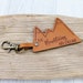 Mountains Are Calling - Travel Keyring Hiking Leather Keychain - Quote ...