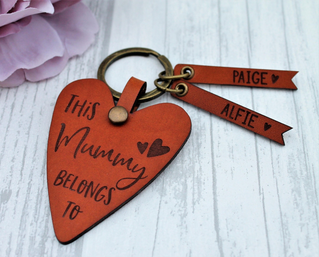 Personalised Mummy Keyring With Custom Kids Names Mothers Day Keychain ...