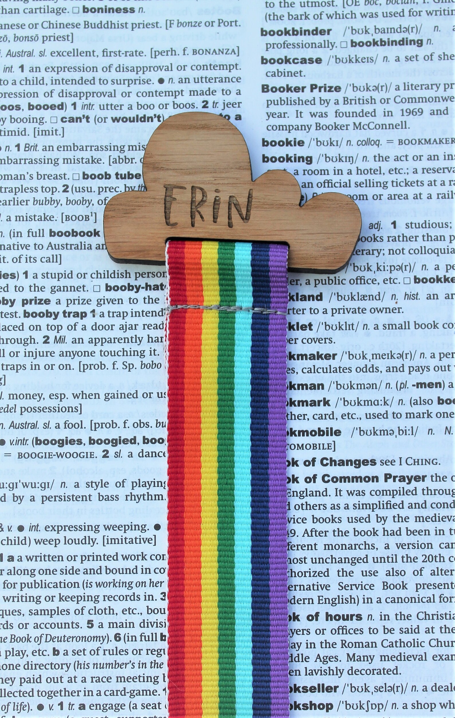 Personalised Rainbow Cloud Bookmark Book Lover Gift - Etsy
