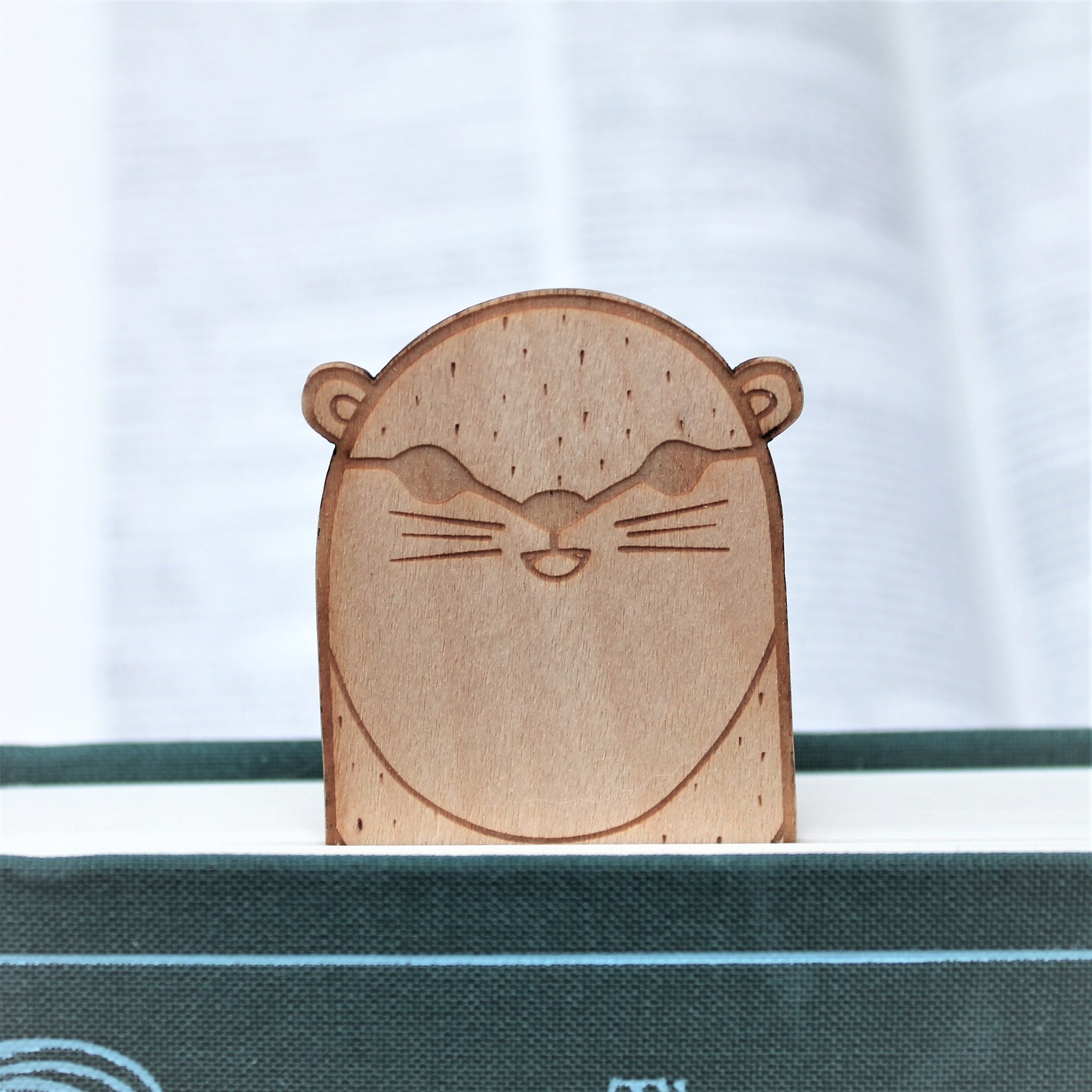 Otter Wooden Bookmark Book Lover Gift - Etsy UK