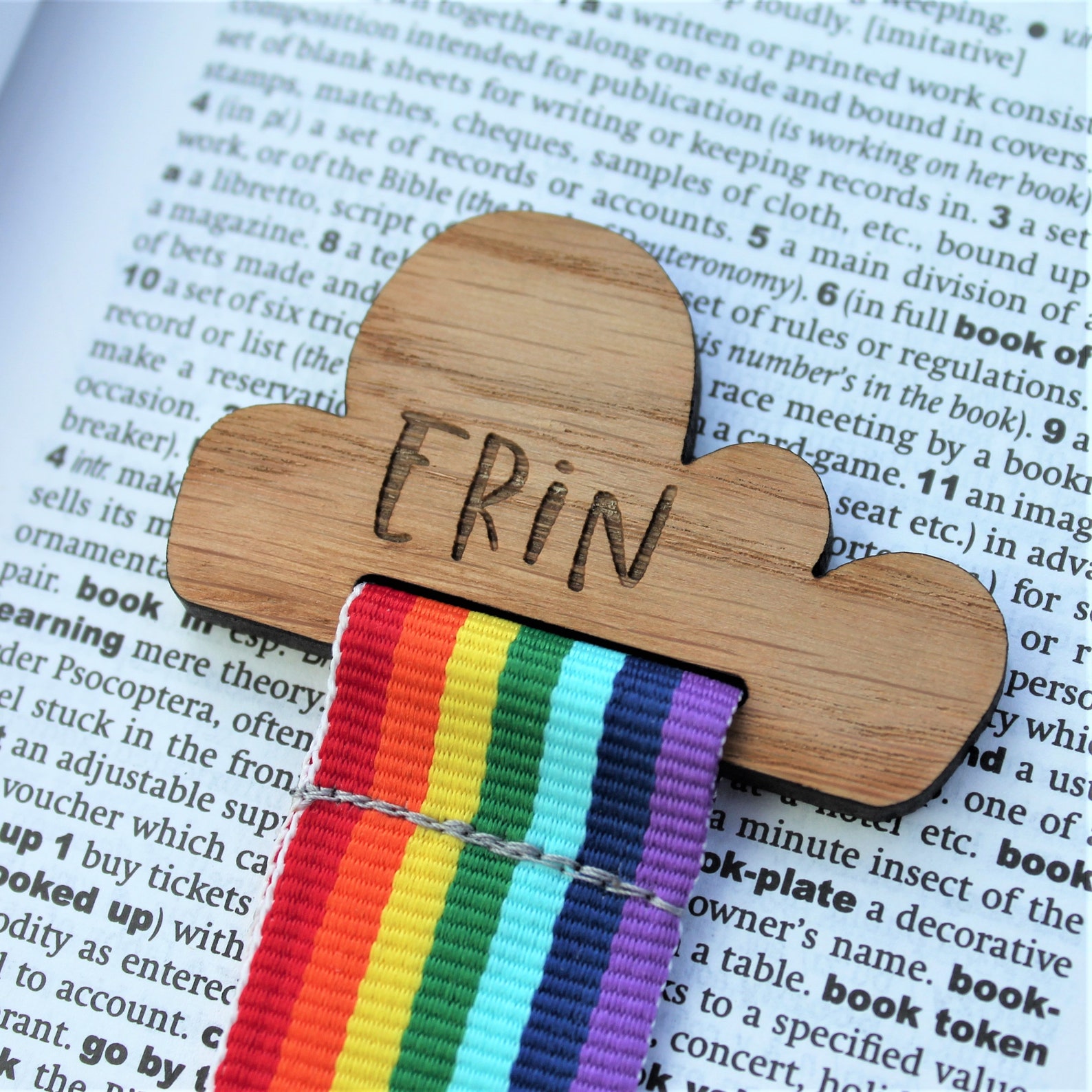 Personalised Rainbow Cloud Bookmark Book Lover Gift - Etsy