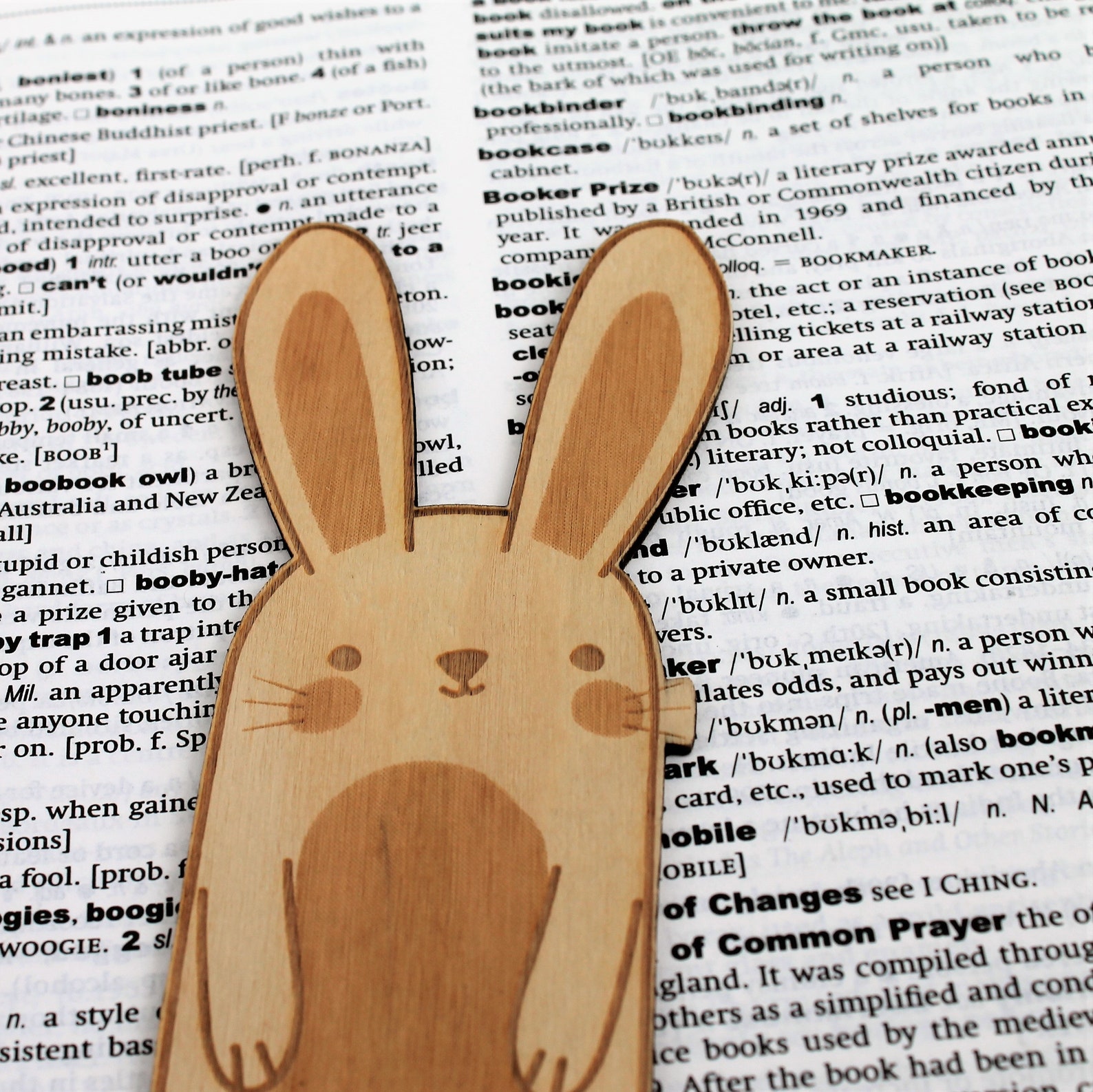 Wooden Bunny Rabbit Bookmark Engraved Personalised Book Lover Gift for ...