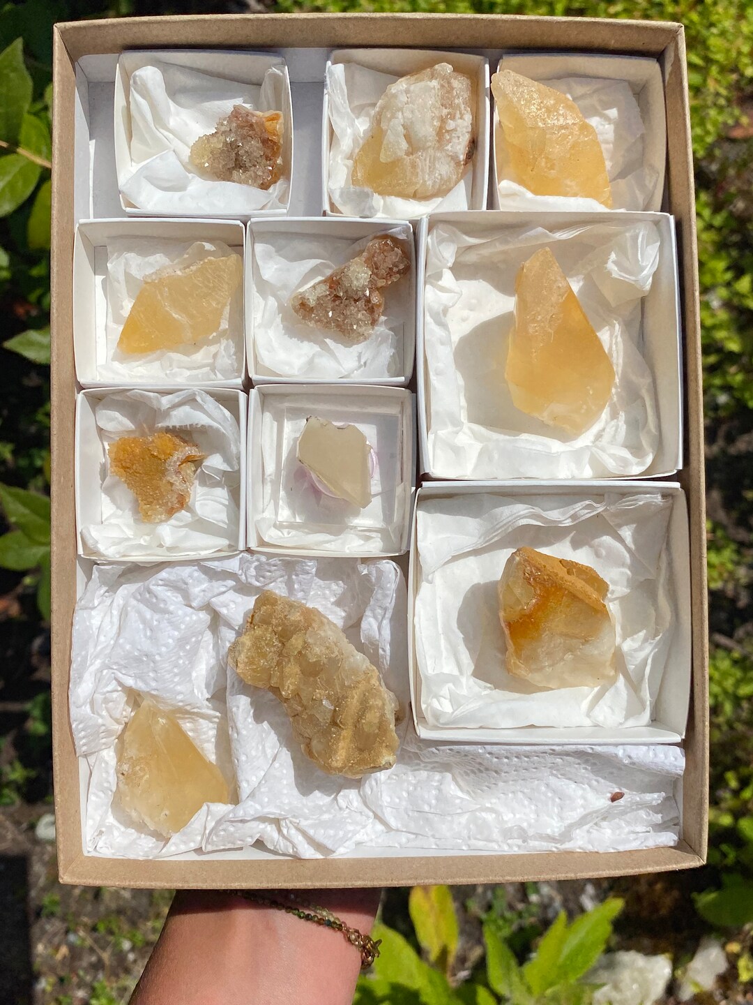 Montana Golden Calcite Crystal Wholesale Lot, 11 Specimens, Found in ...