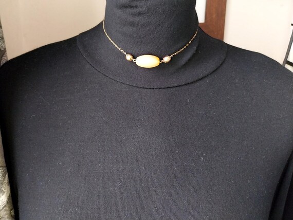 Antique 9ct Gold Chain Necklace with Spinning Agate C… - Gem