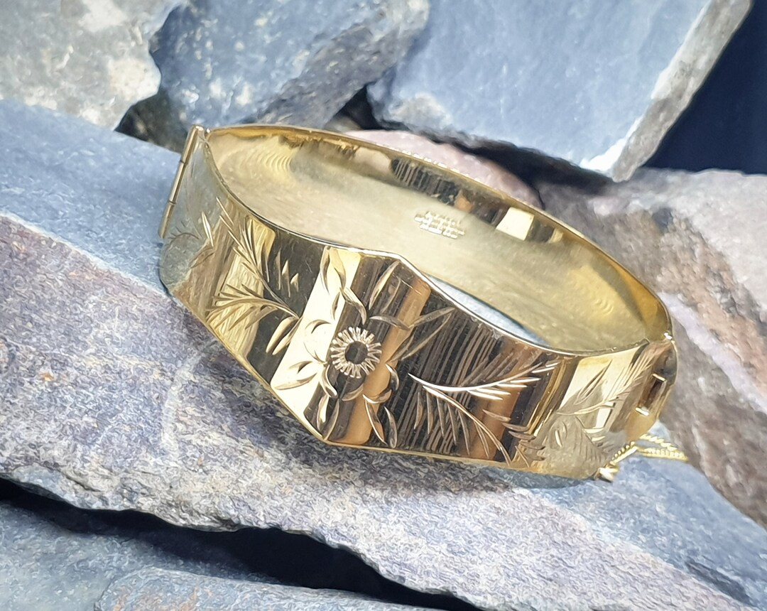 Vintage Rolled Wide BANGLE Bracelet Excalibur 28.2g - Etsy