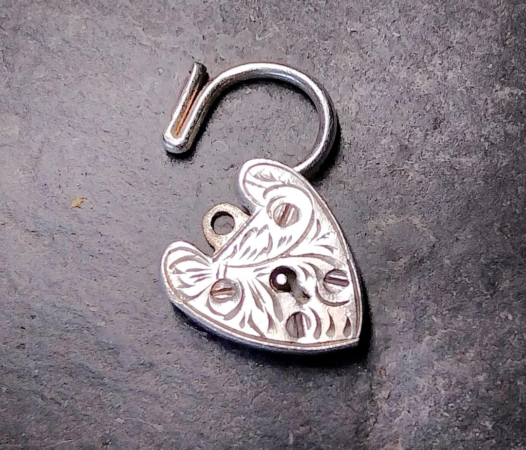 GEORG JENSEN SILVER Heart Lock Charm - for Bracelet - Sterling Silver ...