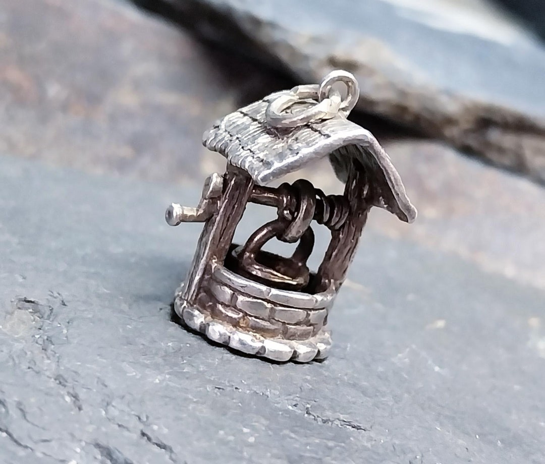 Vintage Silver WISHING WELL Charm - for Bracelet -5.1g - Etsy